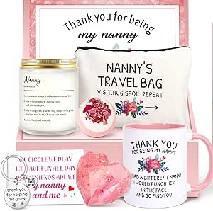 Amazon.com: iAOVUEBY Best Nanny Gifts, Gifts for Nanny Mothers Day ...