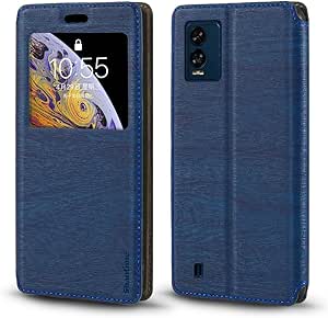 Amazon.com: Invisible Magnetic View Window PU Leather Flip Case Compatible with BLU View Speed ...