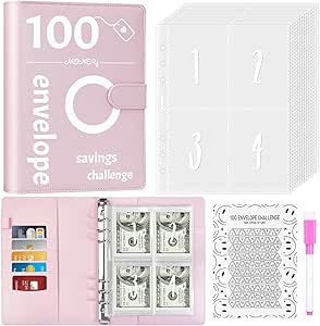 Amazon.com : SENKYUNG 100 Envelopes Money Saving Challenge Book A5 Size ...