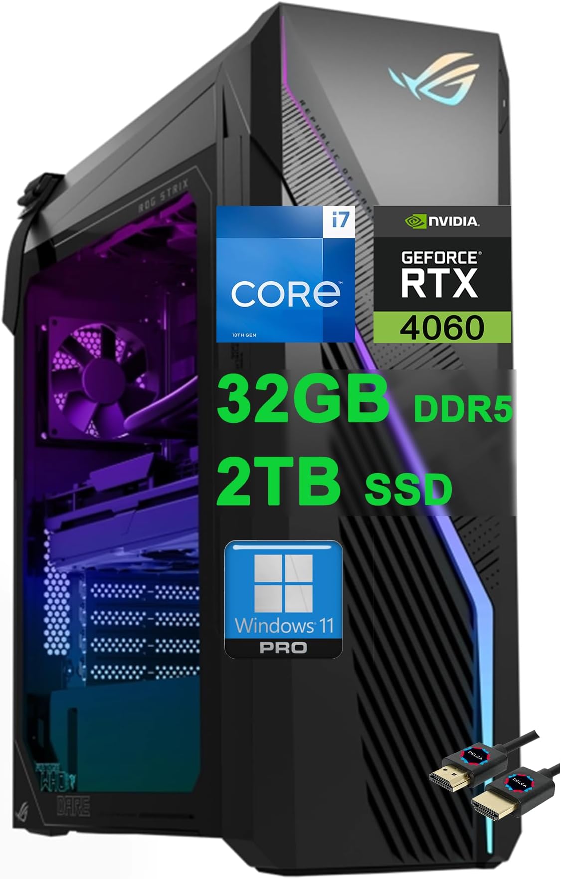 Amazon.com: Acer Nitro 60 N60-640-UR13 Gaming Desktop | Intel Core i7 ...