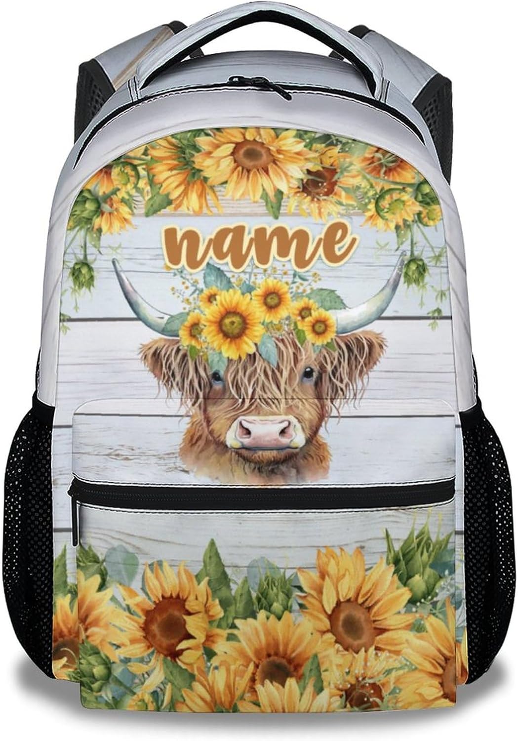 Amazon.com | PAKKITOP Personalized Highland Cow Backpack for Teen Girls ...