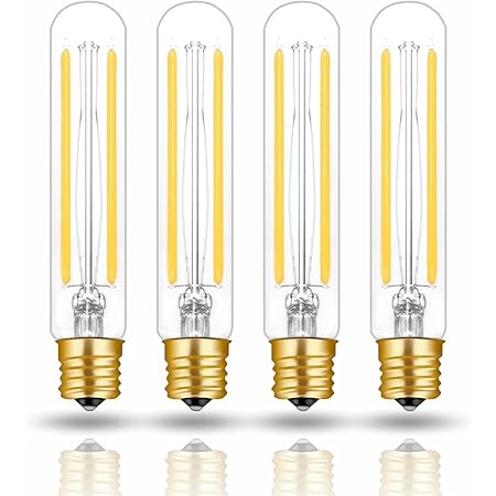 Bonlux LED T6.5 Exit Sign Clear Light Bulbs, 2W E17 Intermediate Base ...
