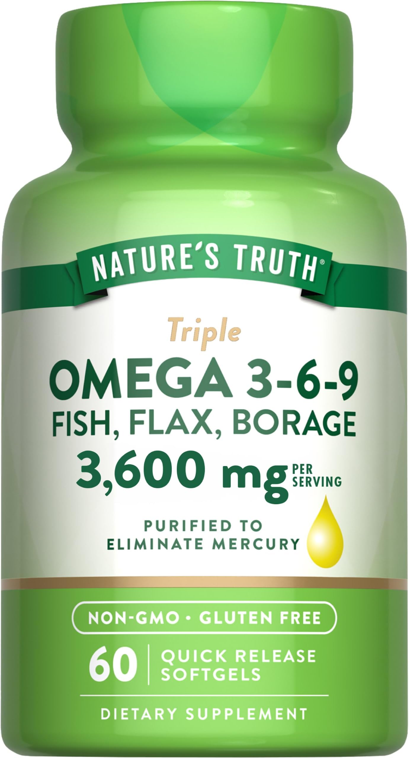 Amazon.com: 365 Health Omega 3-6-9 180 Softgels | from Fish, Flaxseed ...