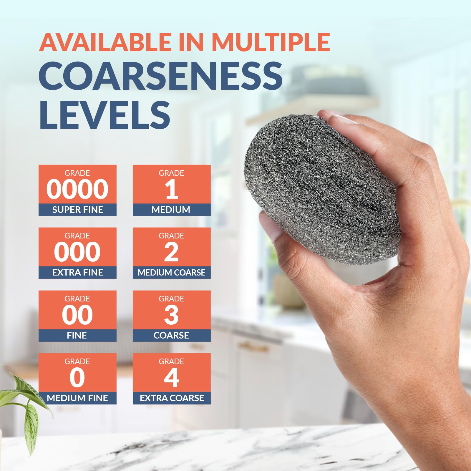 Snapklik.com : Extra Coarse #4 Stainless Steel Fiber Sponge Scrubbers ...