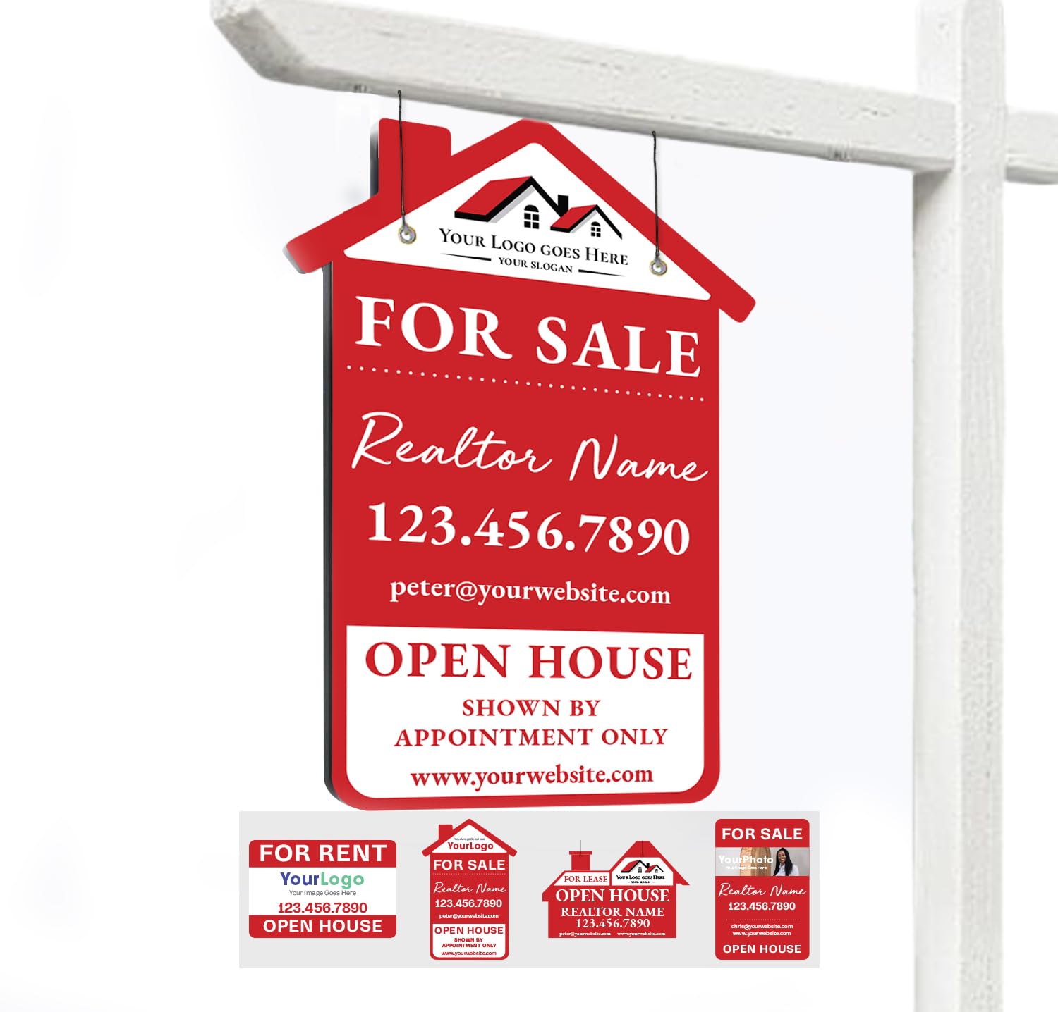 Amazon.com : Custom Metal Real Estate Agency Sign, Aluminium Realtor ...