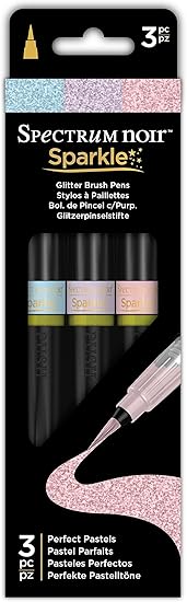 Amazon.com: Spectrum Noir Sparkle Fine Glitter Brush Pens Set, Perfect ...