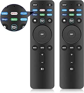 Amazon.com: (Pack of 2) Replacement for Vizio Smart TV Remote Control ...