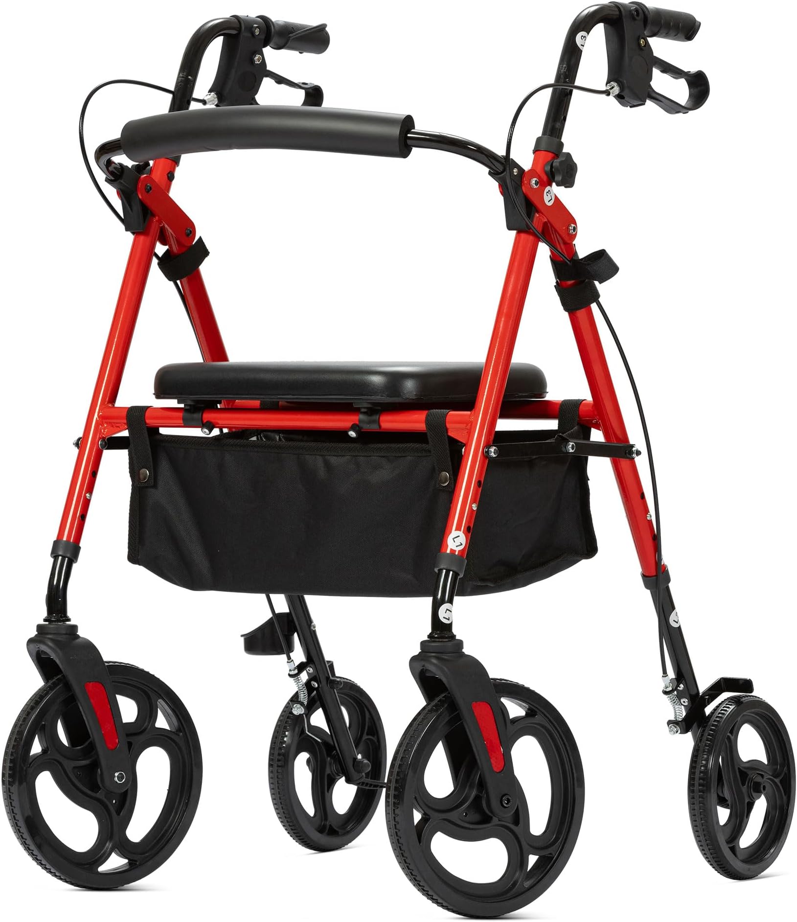 Amazon.com: Drive Medical R726RD Aluminum Rollator Rolling Walker with ...