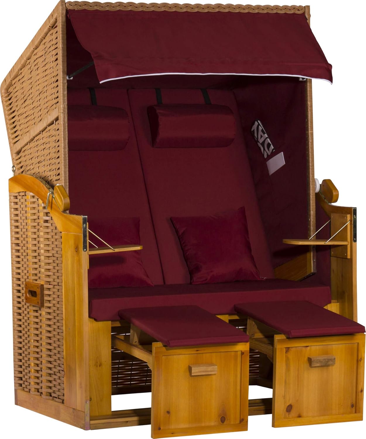 Webavita Strandkorb Ostsee | 2-Sitzer Volllieger Bausatz | Geflecht ...