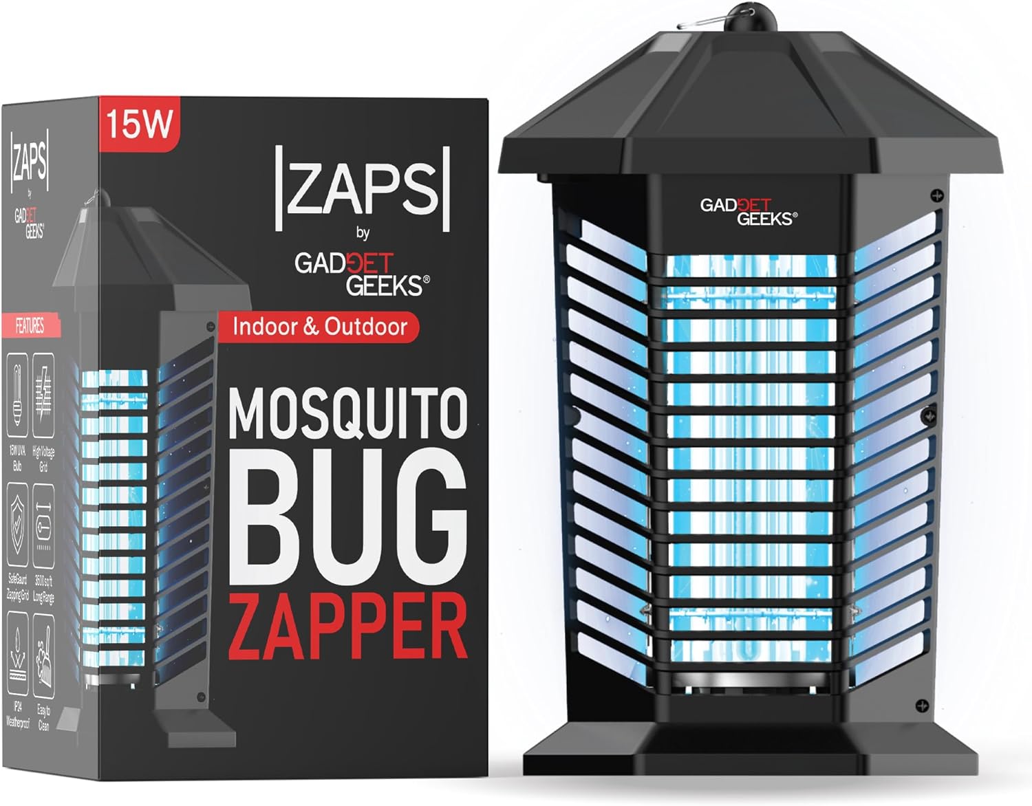 Amazon.com : Gadget Geeks Mosquito Bug Zapper Outdoor & Indoor Electric ...
