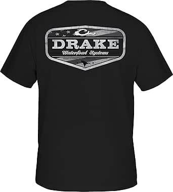 Amazon.com: Drake Waterfowl Men's Blackout American Flag Badge Short ...