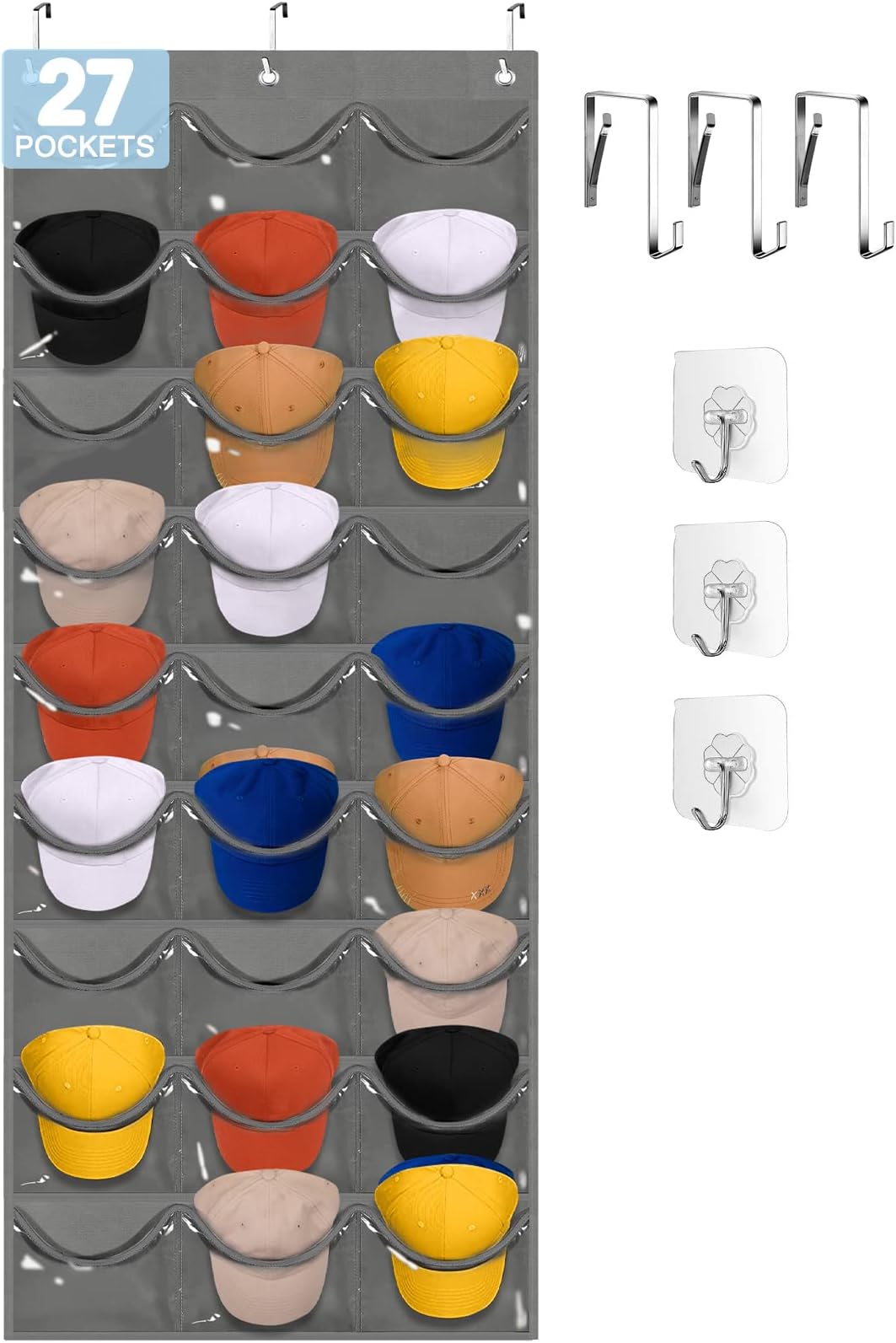 Amazon.com: FACULX 2 Pack Hat Organizer Racks for Baseball Caps ...