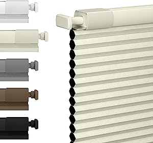 HOTSOON Blackout Cordless No Drill No Tool Cellular Shades Pull Down ...