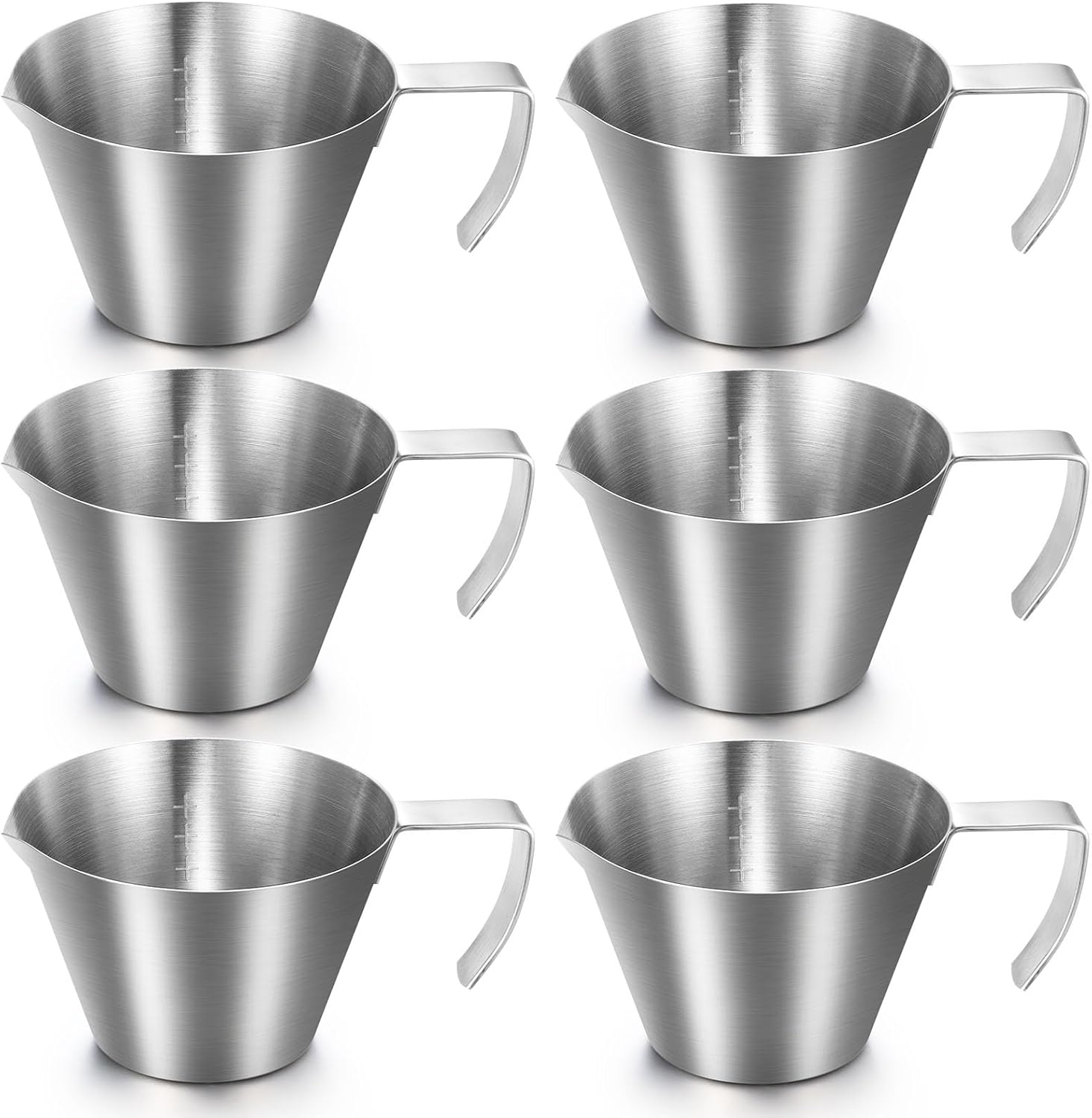 Amazon.com: Xuhal 6 Pcs Espresso Measuring Cup 3 oz Stainless Steel ...