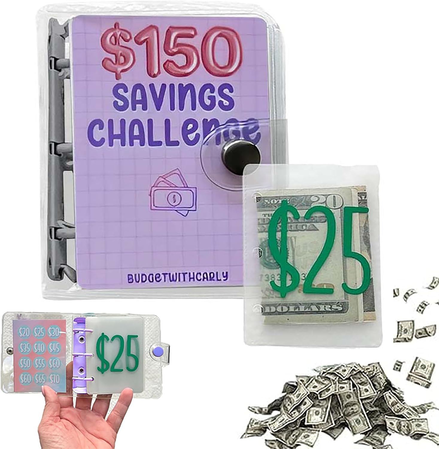 Amazon.com : Money Savings Binder $1000/$500/$300 Savings Challenge ...