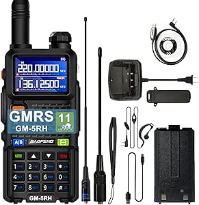 Amazon.com: BAOFENG GM 5RH GMRS Portable Radio GM-5RH Upgrade of UV-5R 11 NOAA Weather Receiver ...