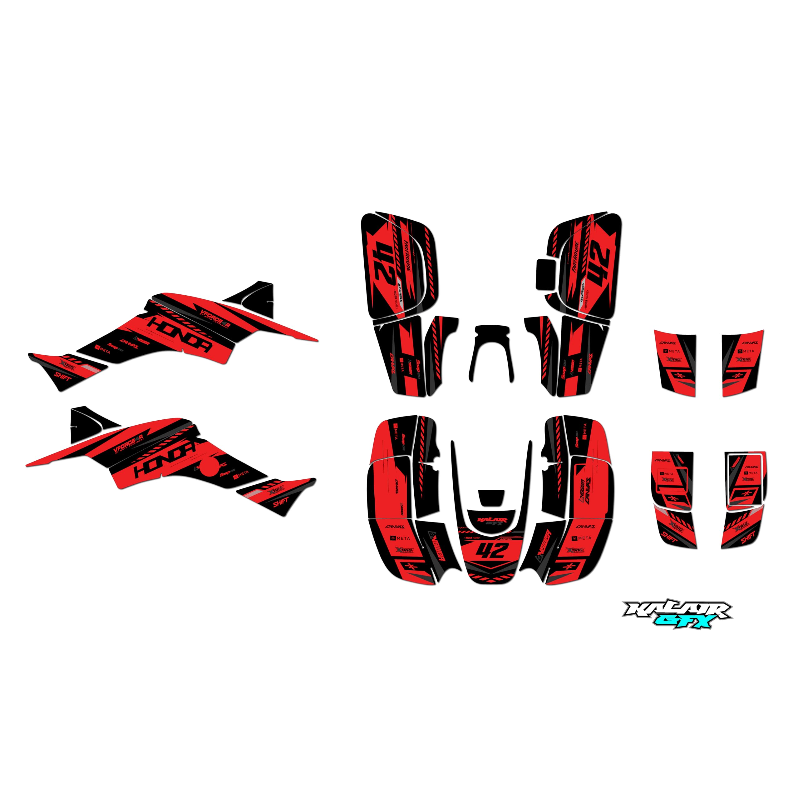 Amazon.com: Kalair GFX Graphics Kit for Honda TRX 400EX (1999-2004 ...
