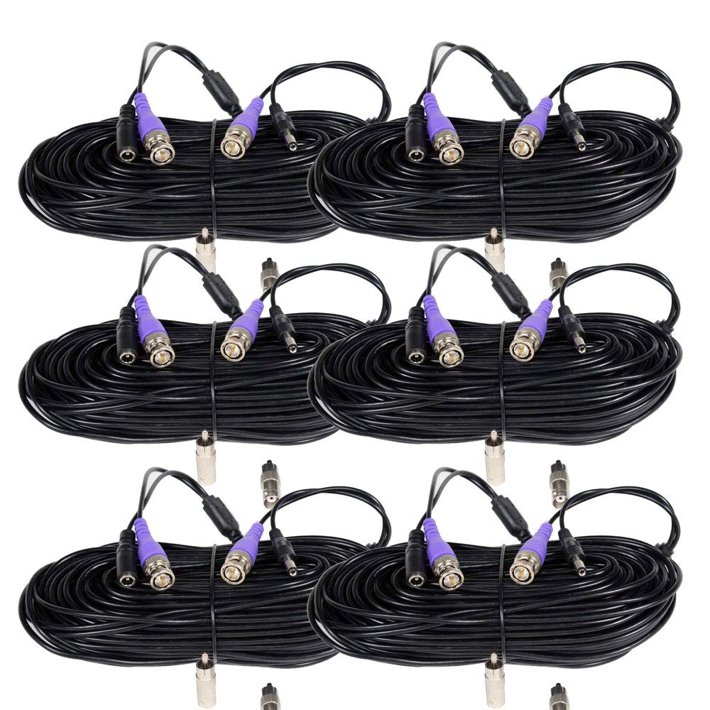Amazon.com: VideoSecu 6 Pack 100ft HD Security Camera Video Power ...