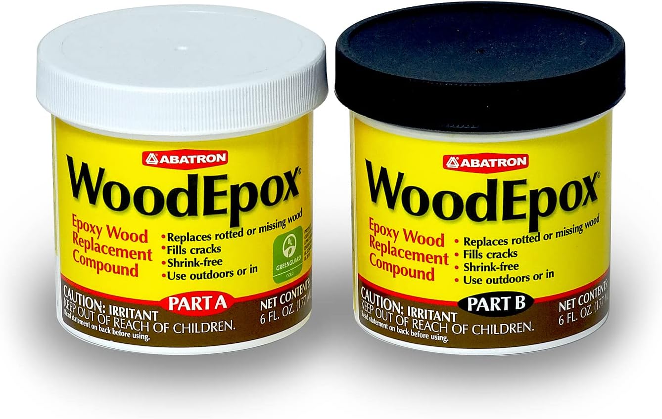 Abatron WoodEpox Kit - 12 oz - 2-Part Structural Epoxy Adhesive Filler ...