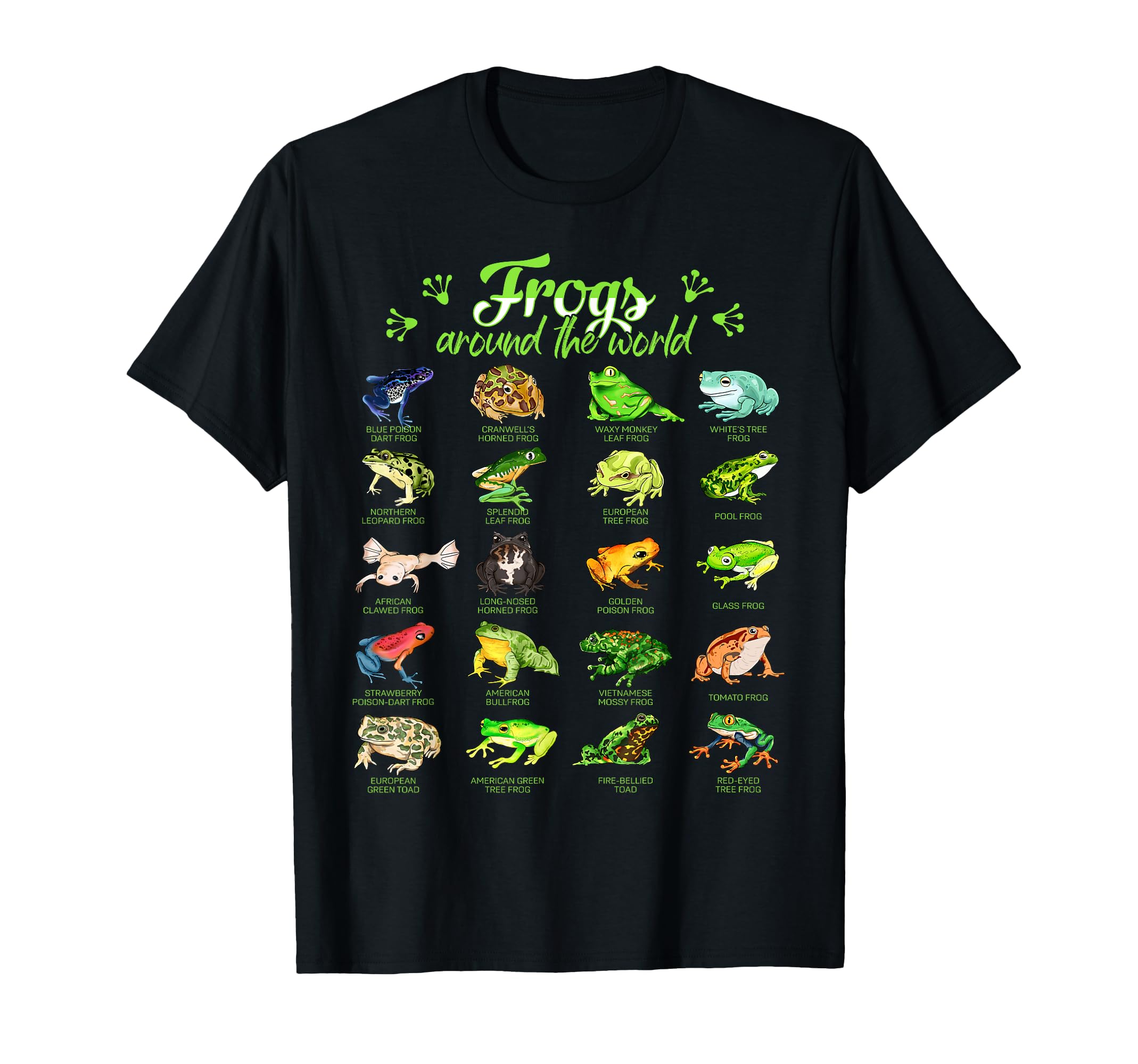 Amazon.com: Frogs around the world - types of frogs T-Shirt : Clothing ...