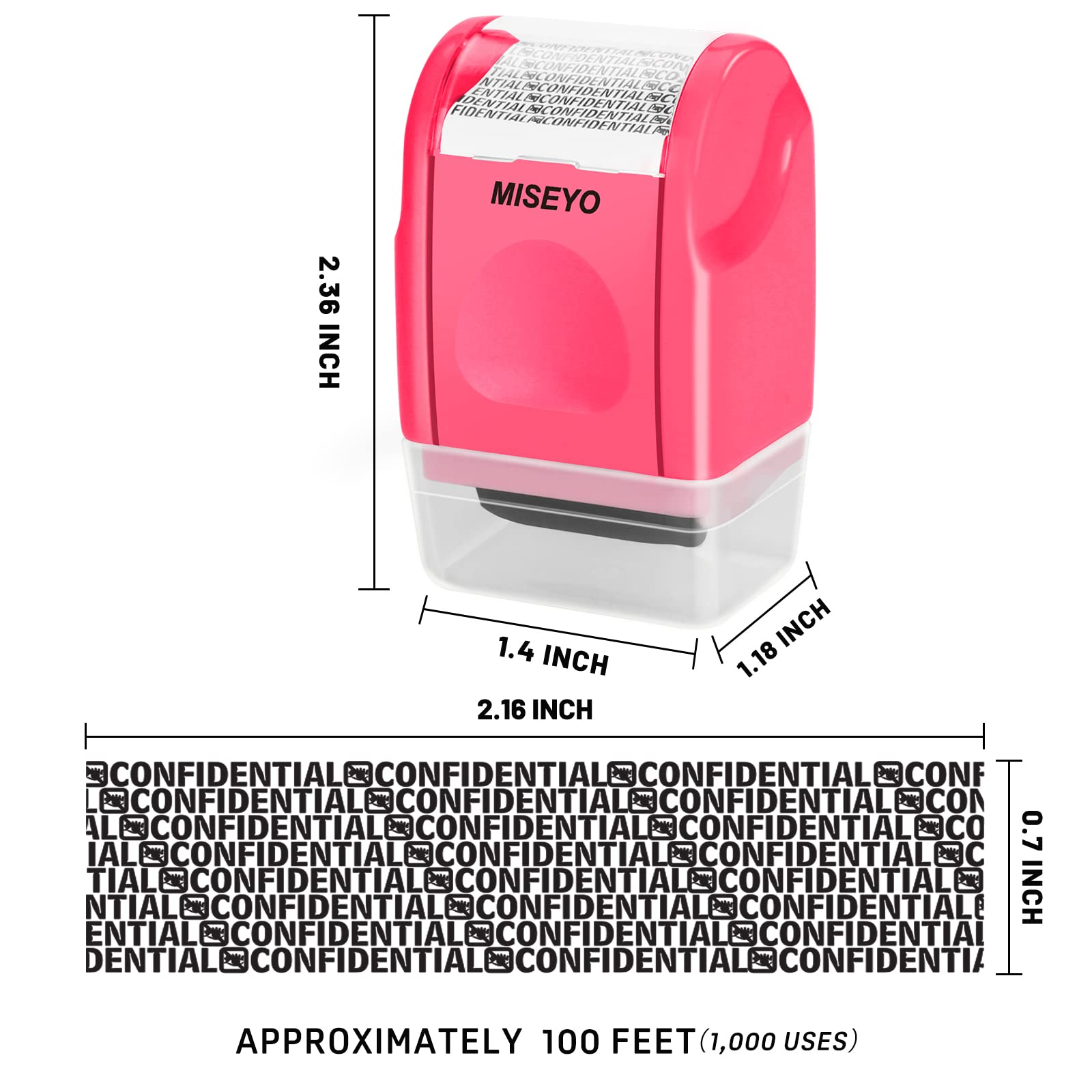 Snapklik.com : Miseyo Identity Theft Protection Roller Stamps For Data ...