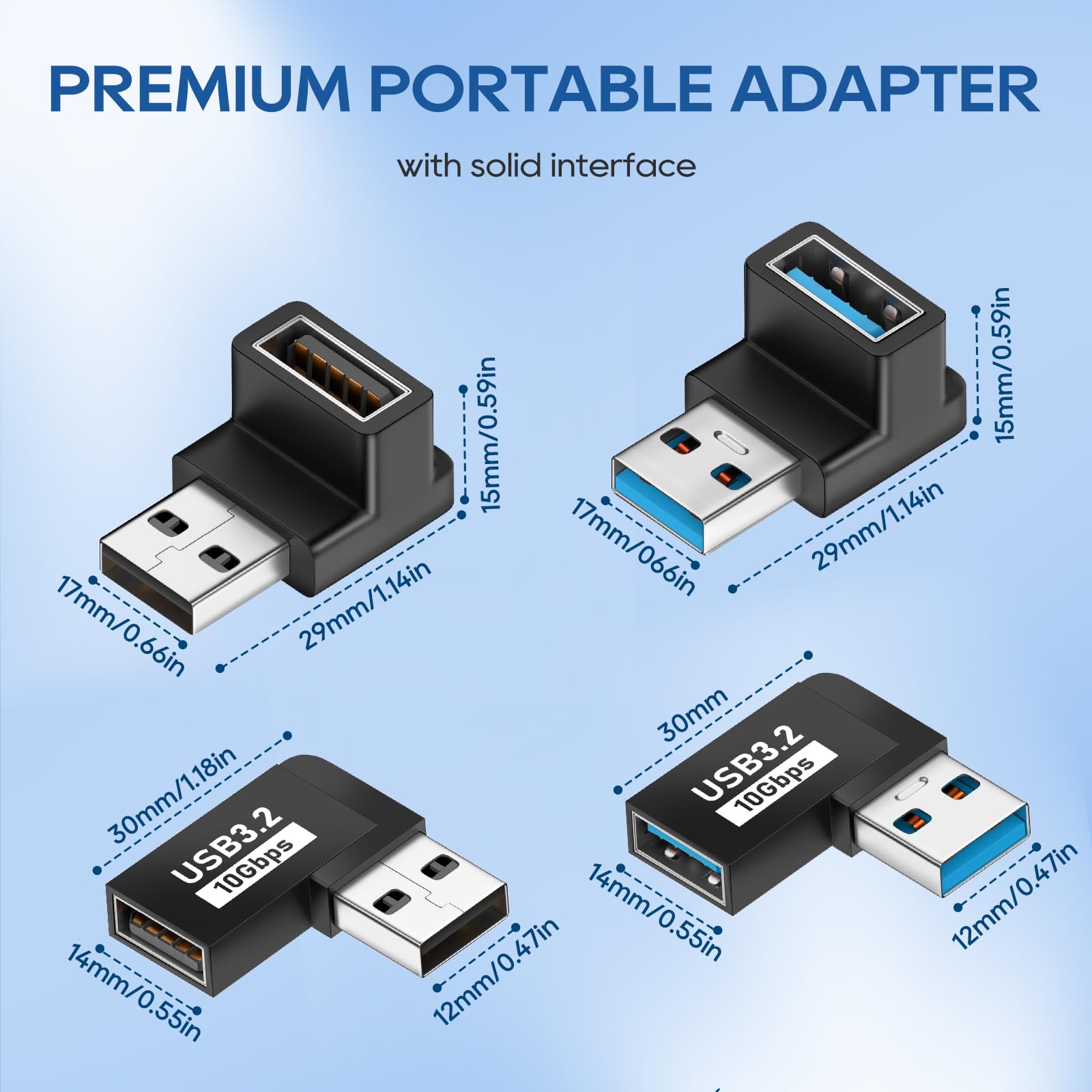 Snapklik.com : UCEC USB 90 Degree Adapter, 90 Degree USB Adapter 3.2 ...