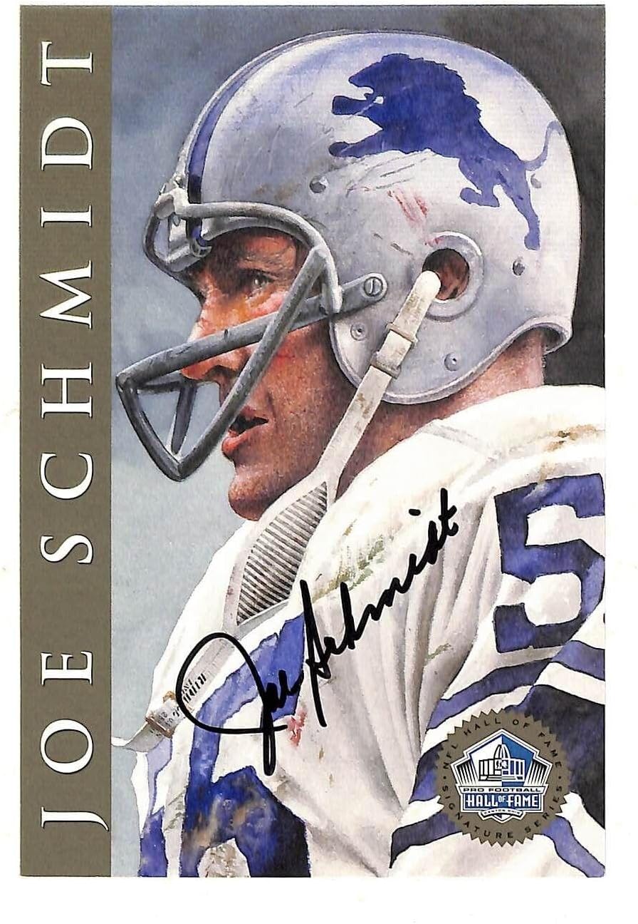 Joe Schmidt Signed HOF Signature Series Card Lions Autograph - NFL ...
