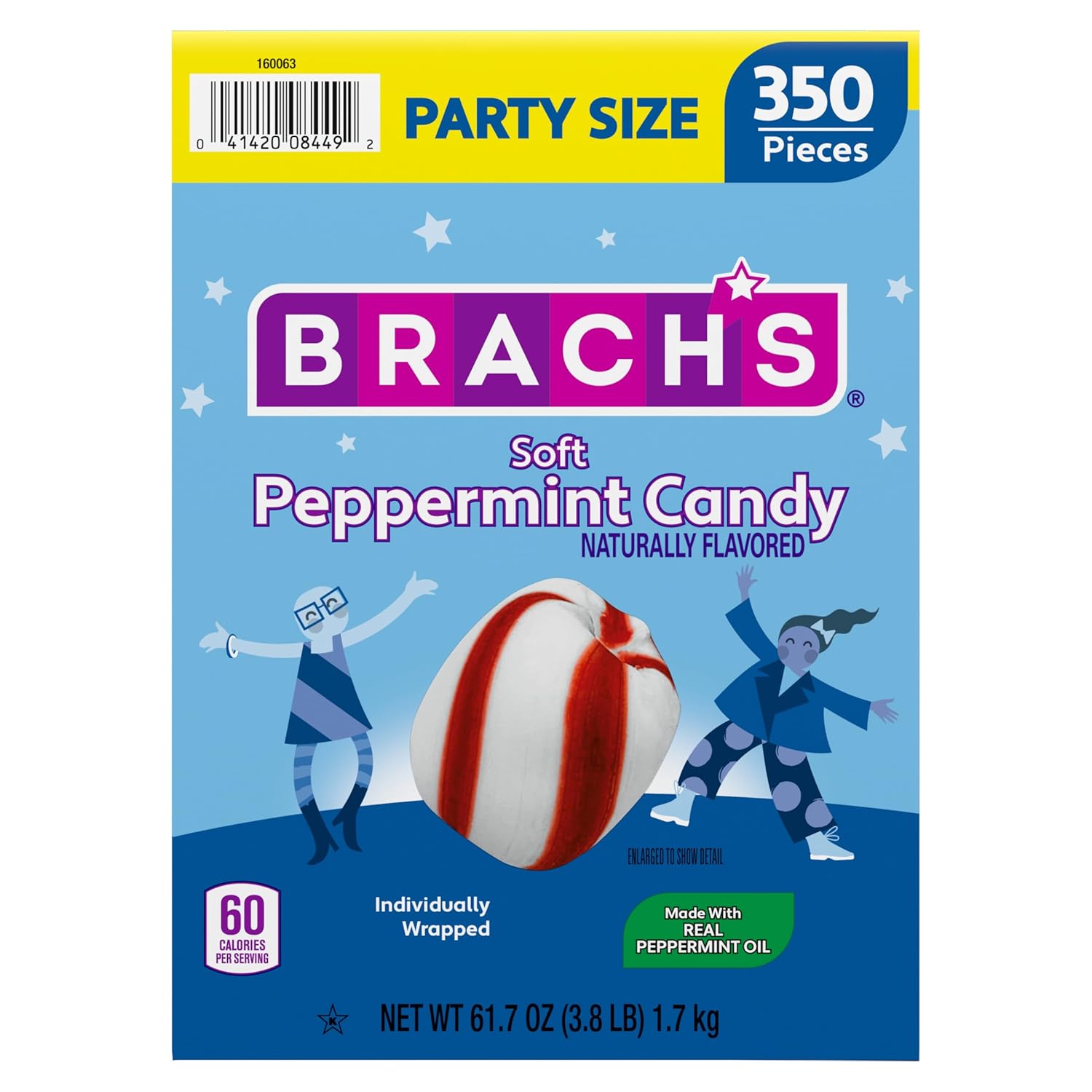 Amazon.com : Brach's Soft Peppermint Candy, Individually Wrapped Pieces ...