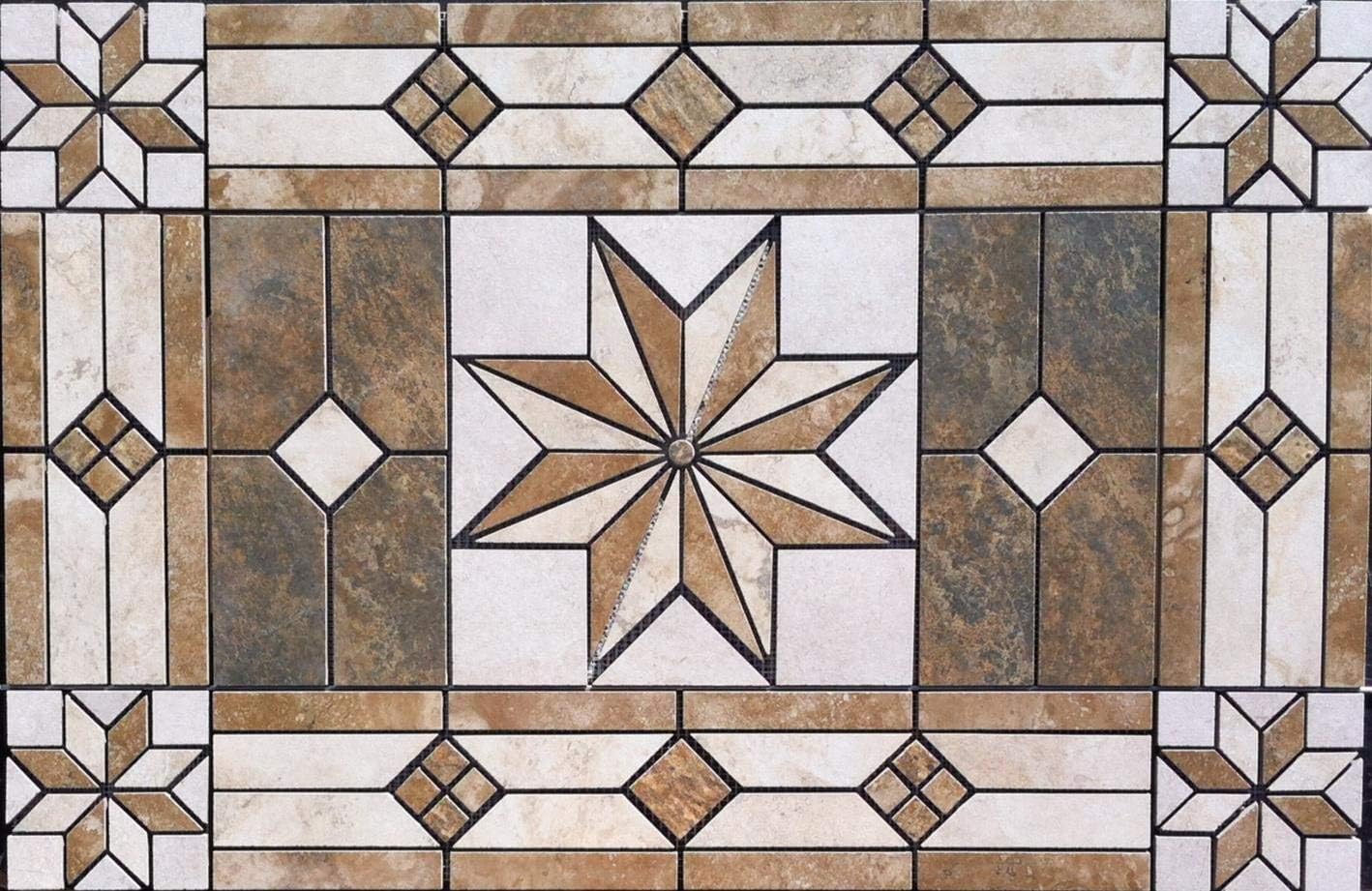 Amazon.com: Mosaic Design 32" x 20 3/4" Tile Medallion Deco - Daltile ...