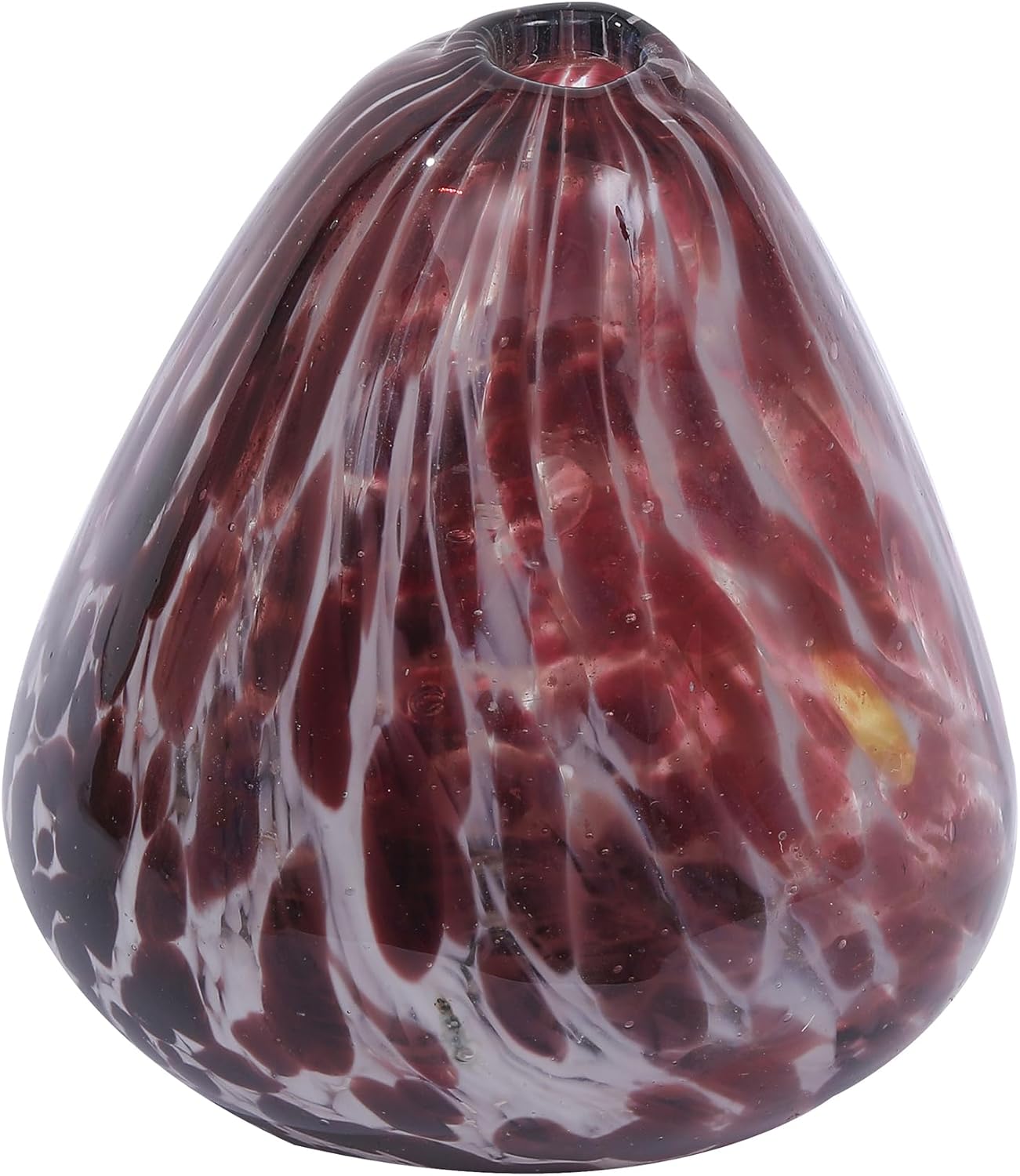 Amazon.com: 3.15IN Hand Blown Art Glass Flower Vase Volcano Shaped ...