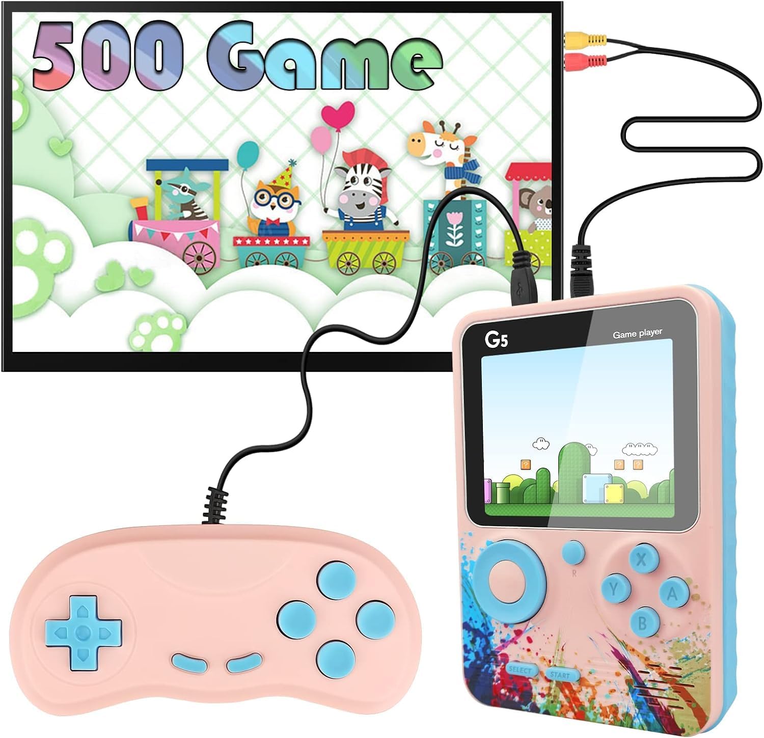 Eacam G5 3.0 Inch Full-color Screen Handheld Game Console With 500 ...