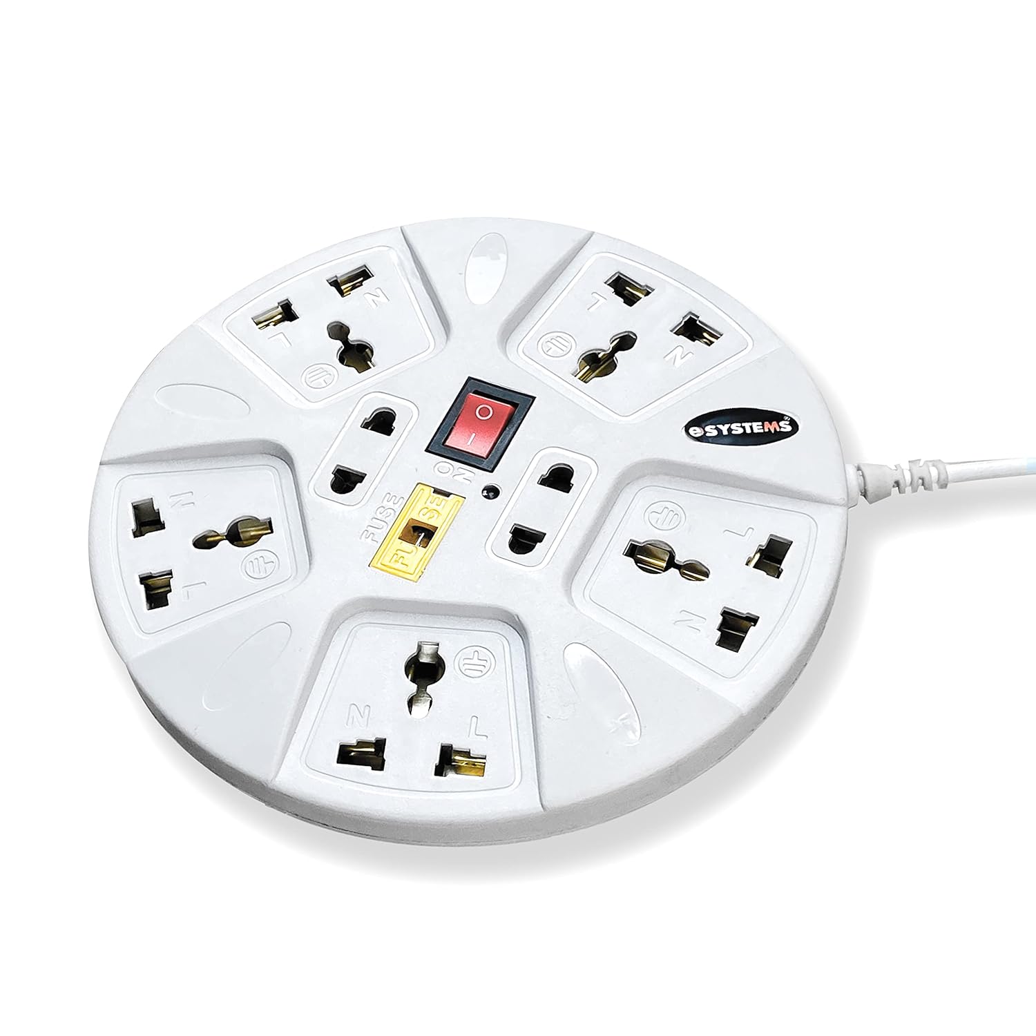 Buy eSYSTEMS Extension Board, 6 Amp Multi Plug Points Universal Sockets ...