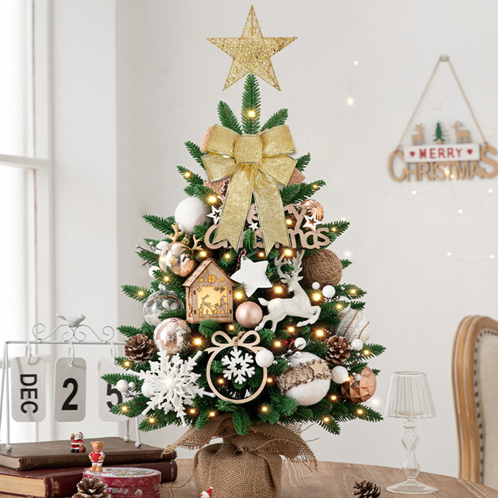 Small Christmas Star MAGICLULU Christmas Tree Topper Star Treetop Star ...