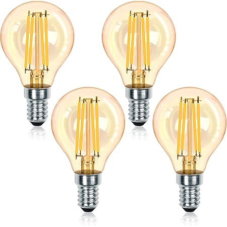 TEKLED® P45 Golf Ball Filament Vintage LED Bulbs | E14 Small Edison ...
