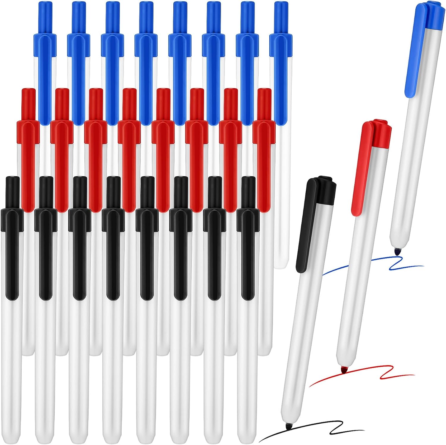 Amazon.com : Affrolling 24 Count Retractable Dry Erase Marker, Fine ...