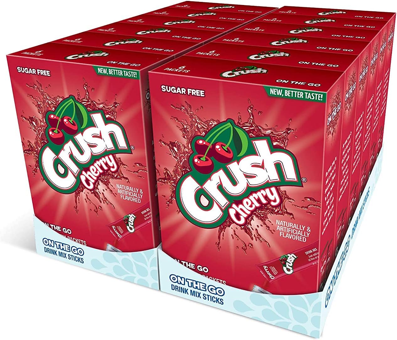 Amazon.com : Crush- Powder Drink Mix - Sugar Free & Delicious (Cherry ...