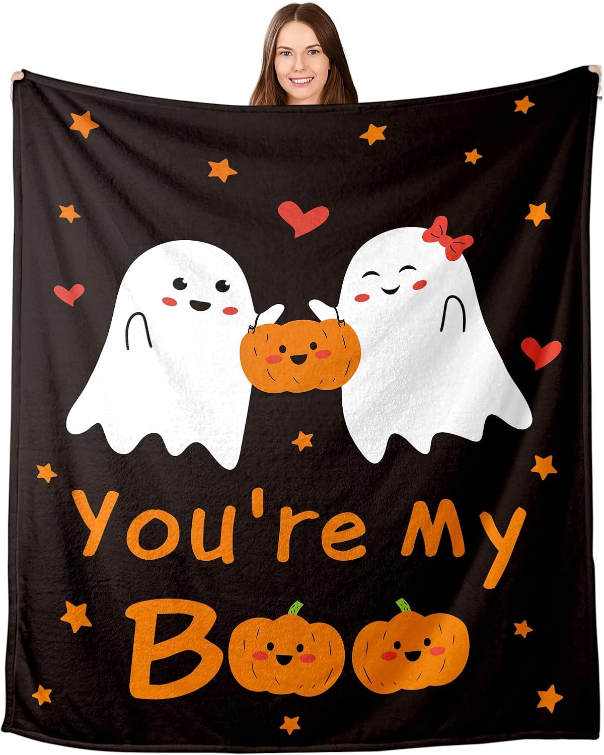 Amazon.com: Halloween Blanket for Women Men, Boo Basket Stuffers for ...