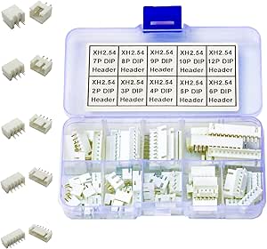 Amazon.com: Keszoox 2.54mm Connector Assortment Kit, Compatible with JST XH 2.54 DIP Header 2P ...