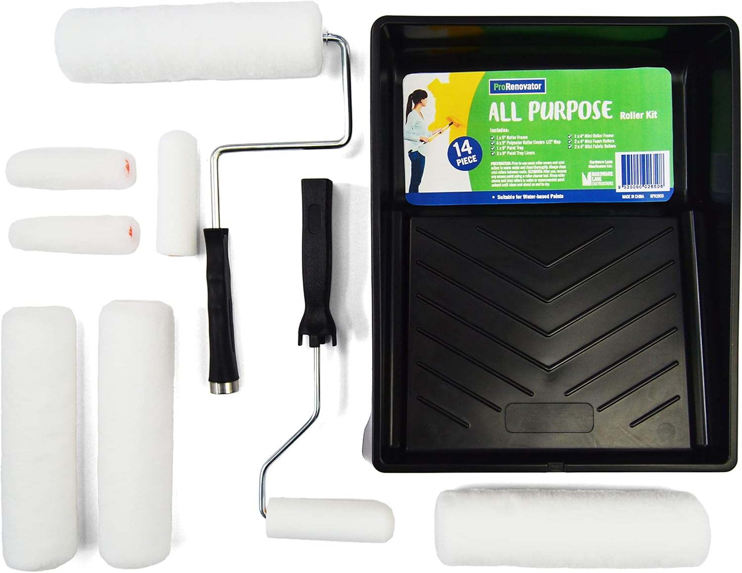 ProRenovator 14 Piece Paint Roller Set for Painting Walls and Ceilings ...