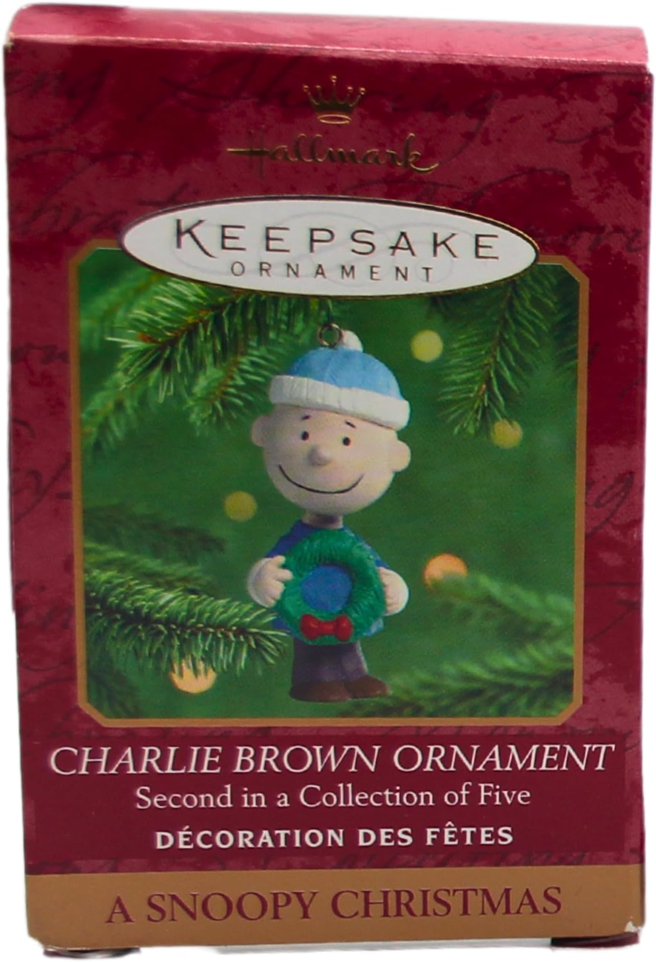 Amazon.com: Hallmark Peanuts Charlie Brown with Tree Christmas Ornament ...