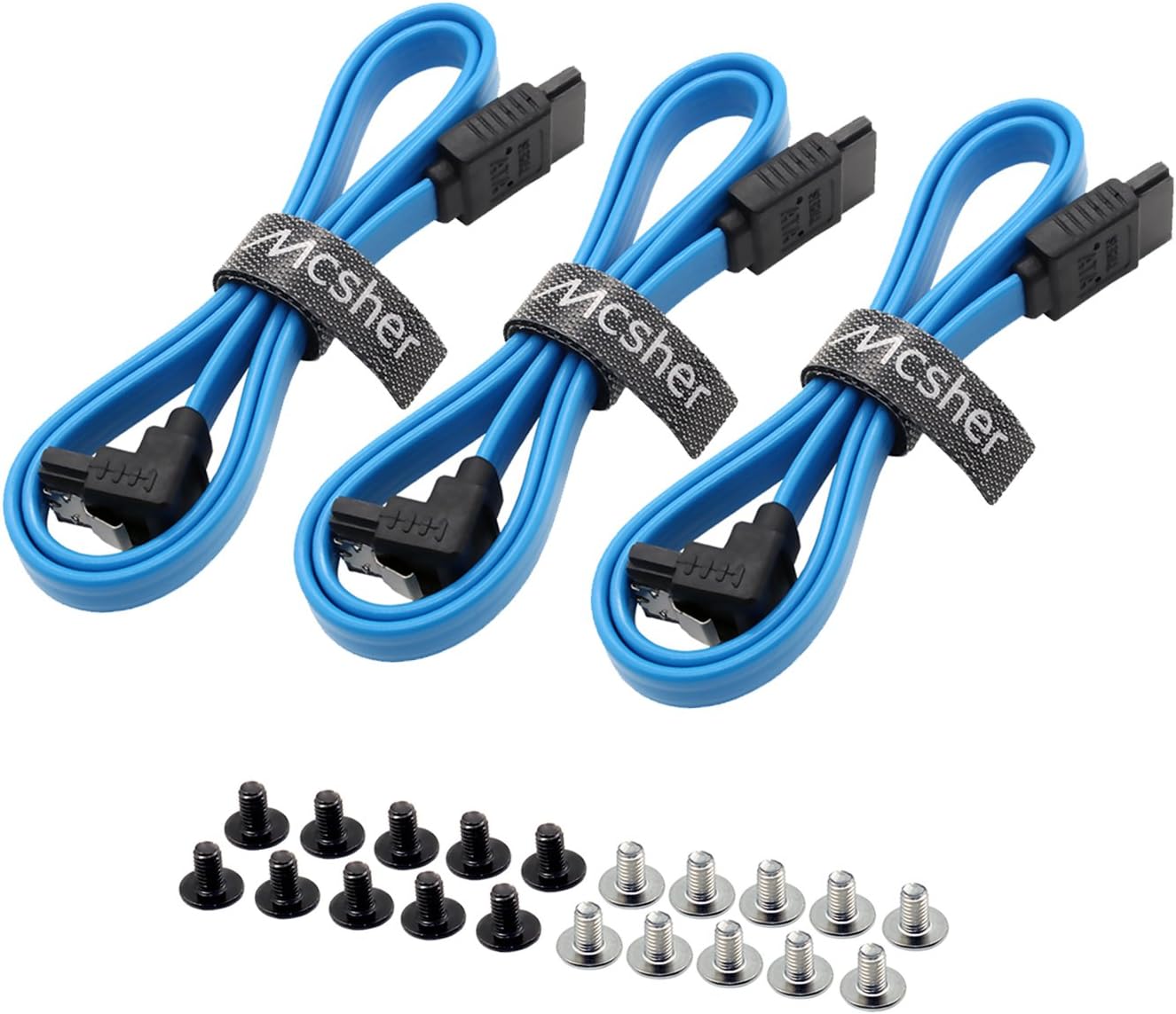 Amazon.com: Mcsher 20" Inch 6Gbps SATA 3 Data Cable SATA to SATA Power ...