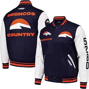 Amazon.com: Pro Standard Men's Navy Denver Broncos Classic Wool Varsity ...