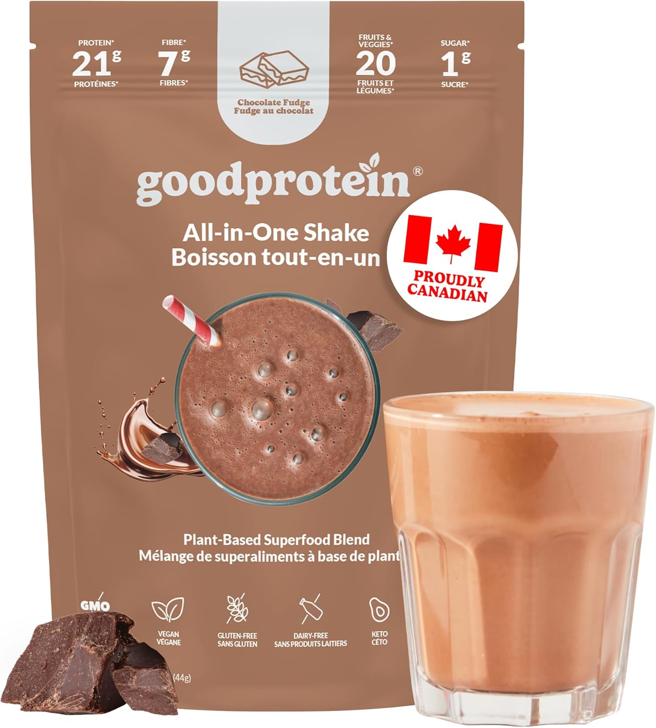 Good Protein Vegan Plant-based Protein Powder 100% Natural, Non-GMO ...