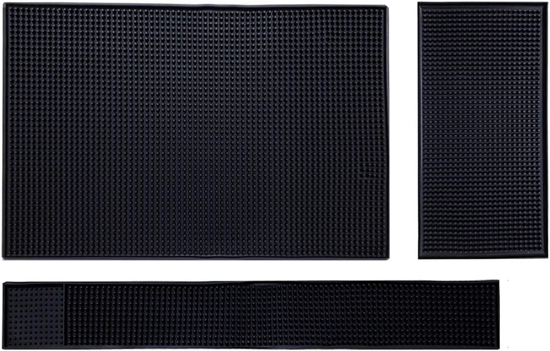 Amazon.com: ProTensils Rail Bar Mat 23" x 3.25" Black Rubber Bar Mats ...