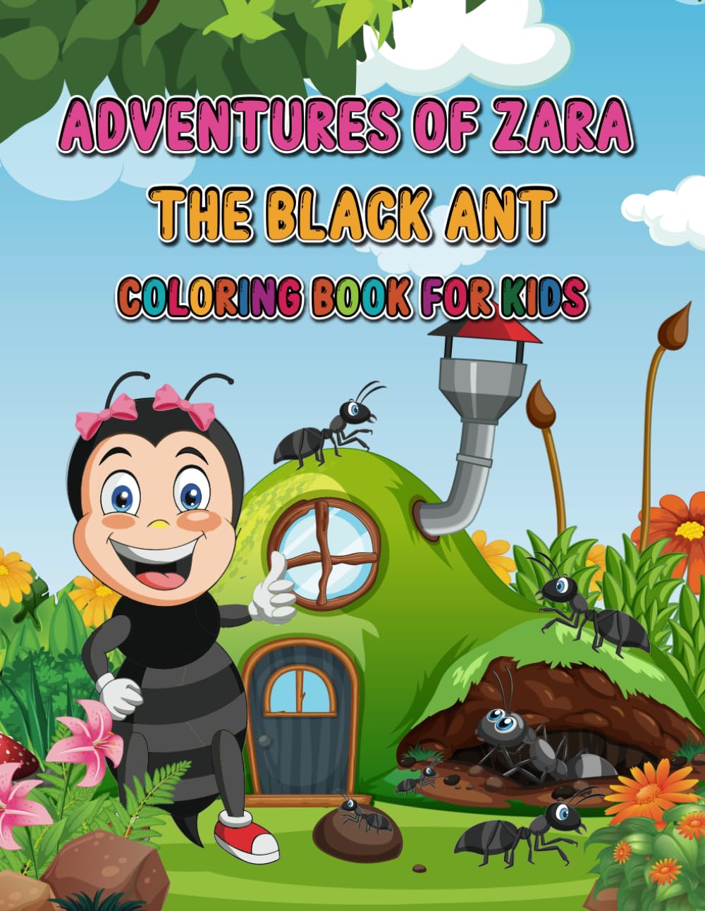 Adventures of Zara the Black Ant: Coloring Book for Kids: Fontaine ...