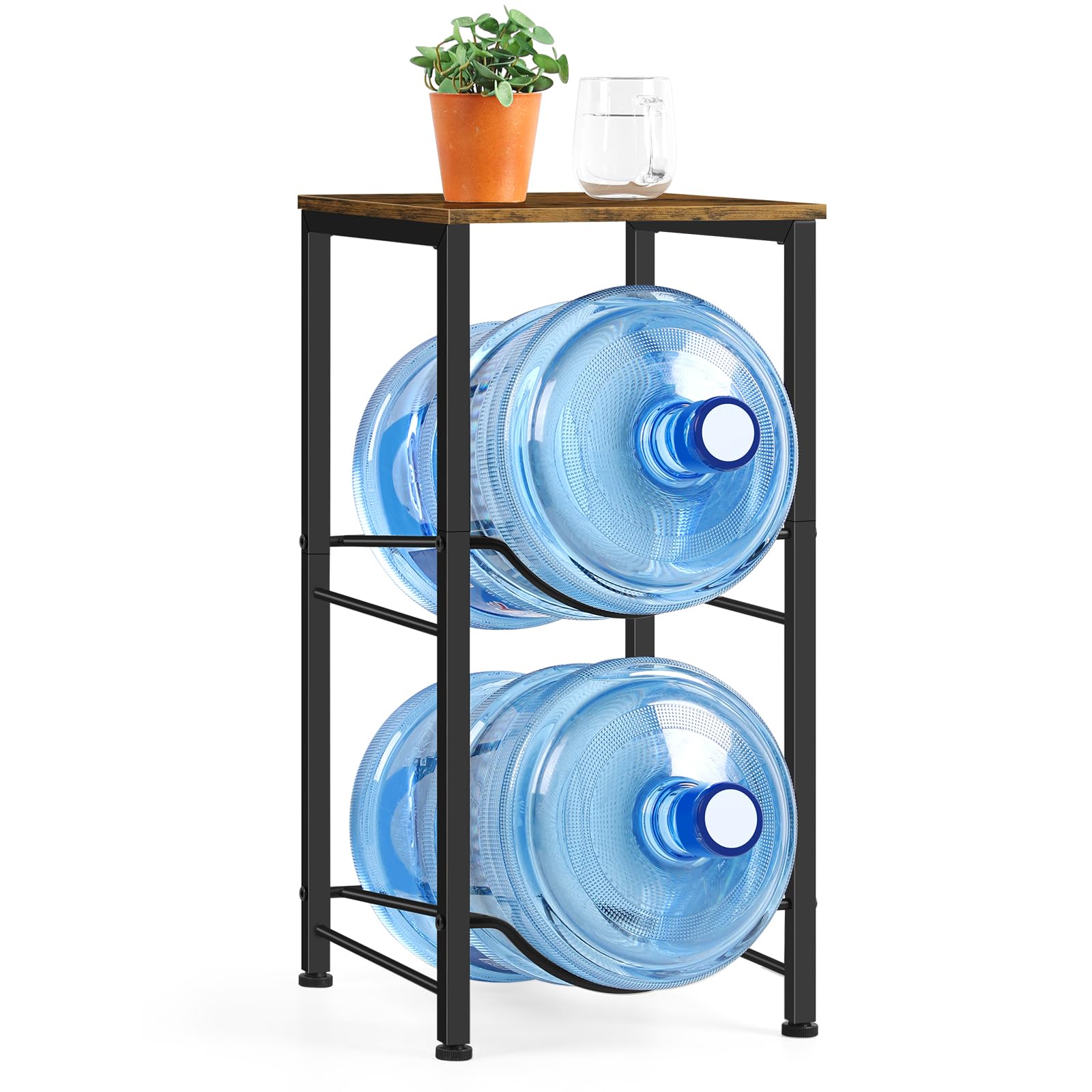Snapklik.com : Brown Heavy Duty 5 Gallon Water Bottle Holder - 2 Tier ...