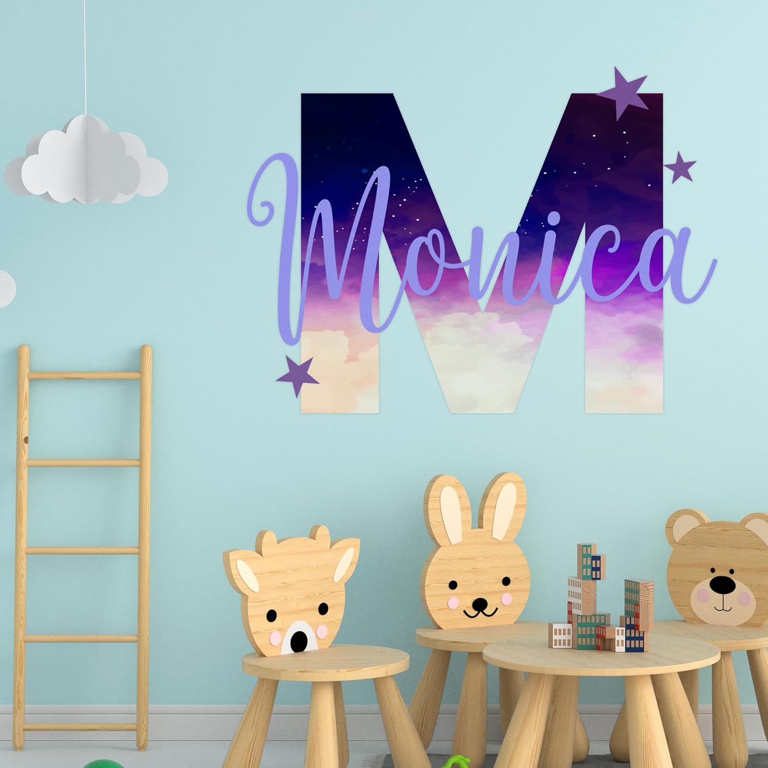 Amazon.com: EGD Multiple Fonts Wall Decor Bright Colors I Custom Name ...