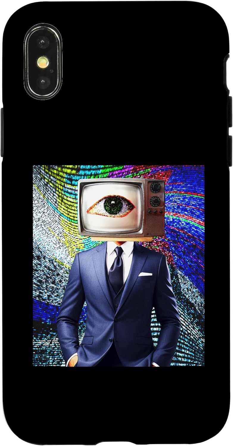 Amazon.com: iPhone X/XS Weirdcore Aesthetic TV Head Surreal Kidcore ...