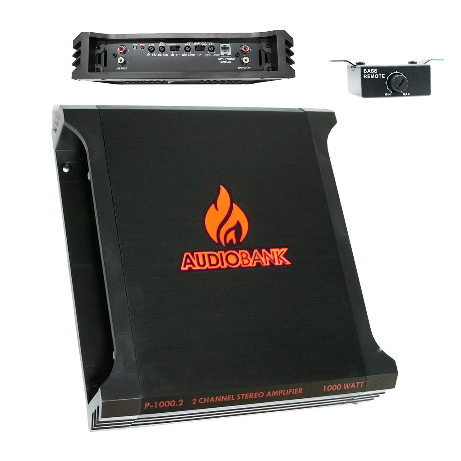 Amazon.com: AUDIOBANK 1000 Watt 2-Ohm Stable 2 Channel Bridgeable & TRI ...
