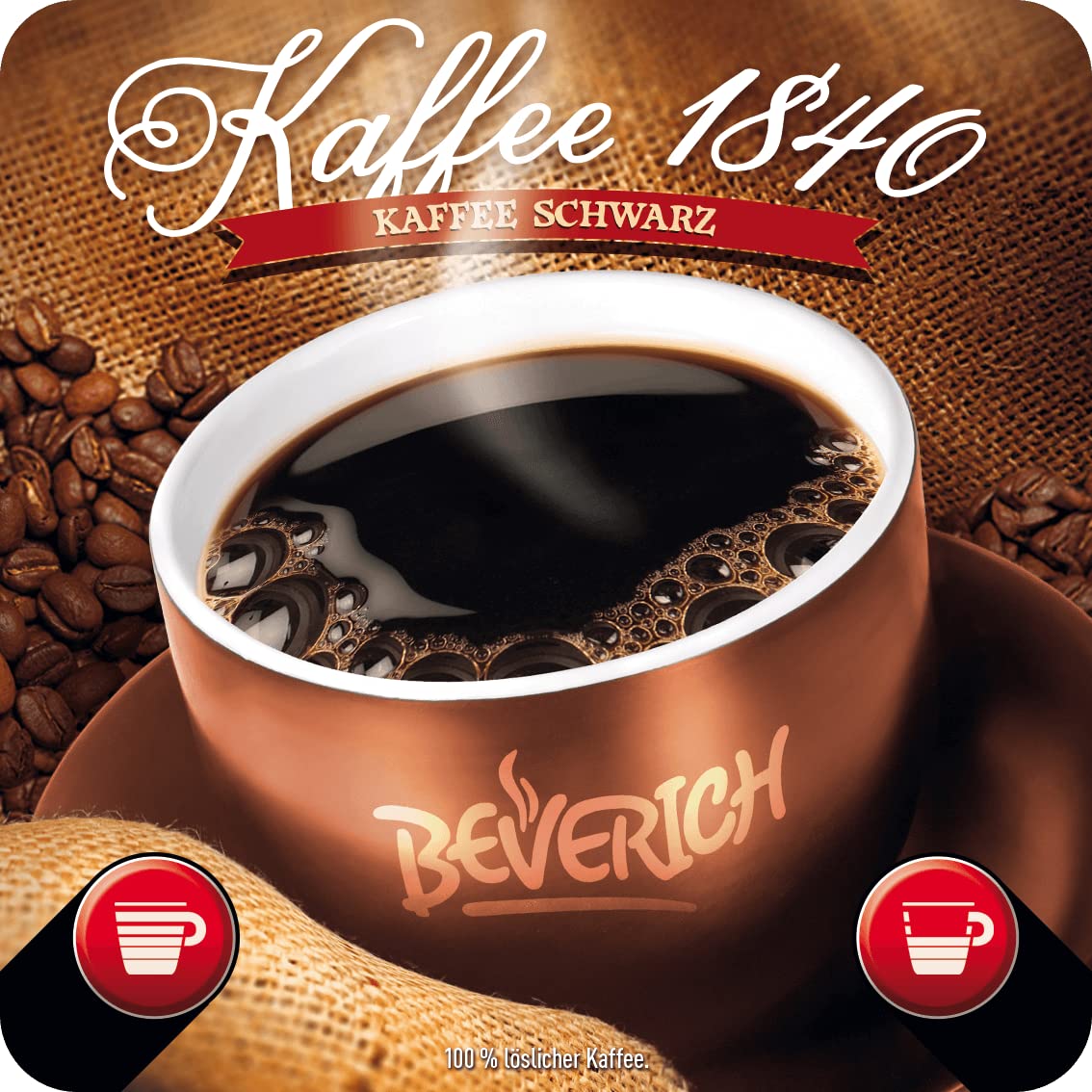 Beverich - InCup - Kaffee 1840 Schwarz : Amazon.de: Küche, Haushalt & Wohnen
